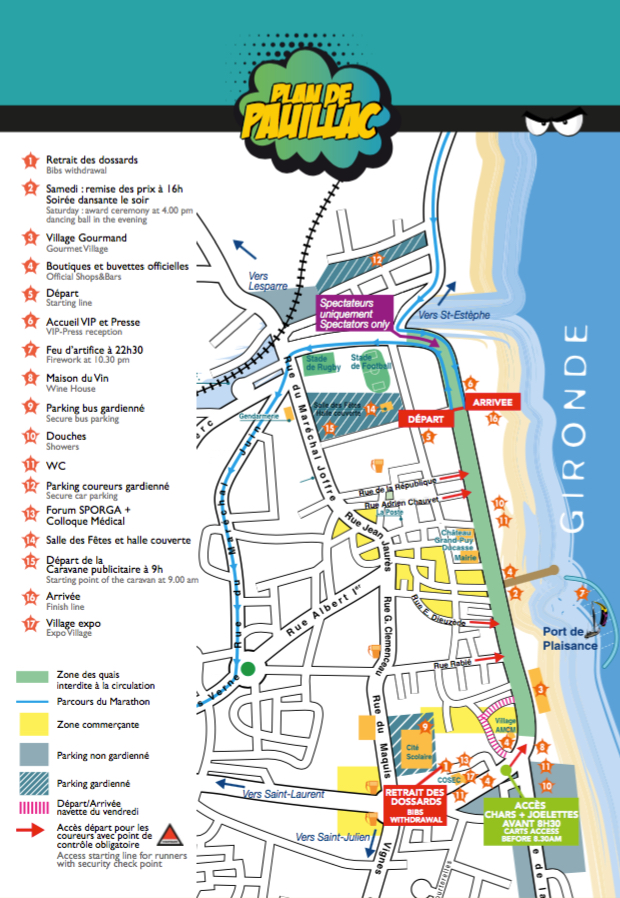 Maps - Marathon du Médoc